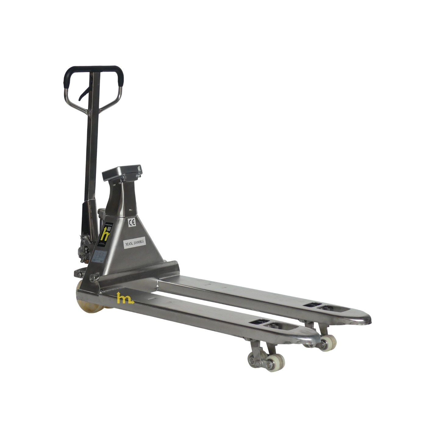 Transpaleta pesadora INOX 304 - 2000 kg - Precisión 0,1%